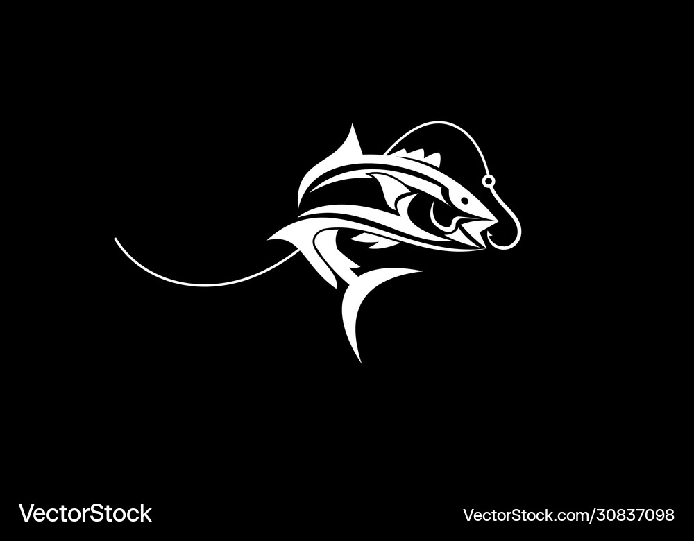 Fish symbol fresh seafood logo template design Vector Image