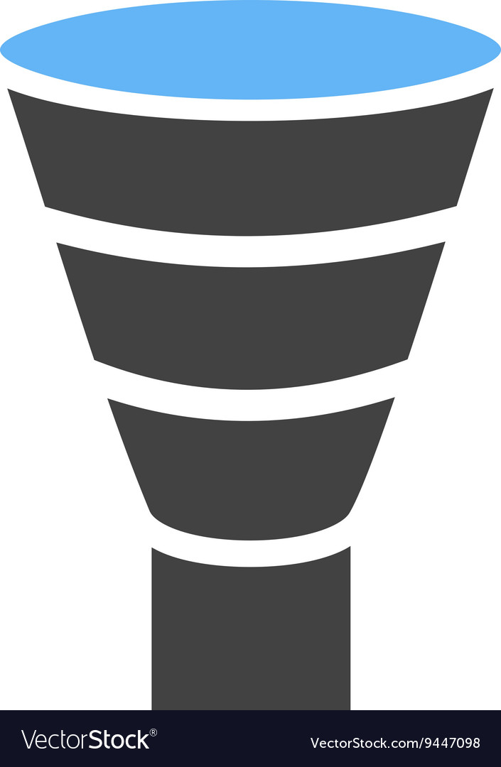 Funnel chart Royalty Free Vector Image - VectorStock