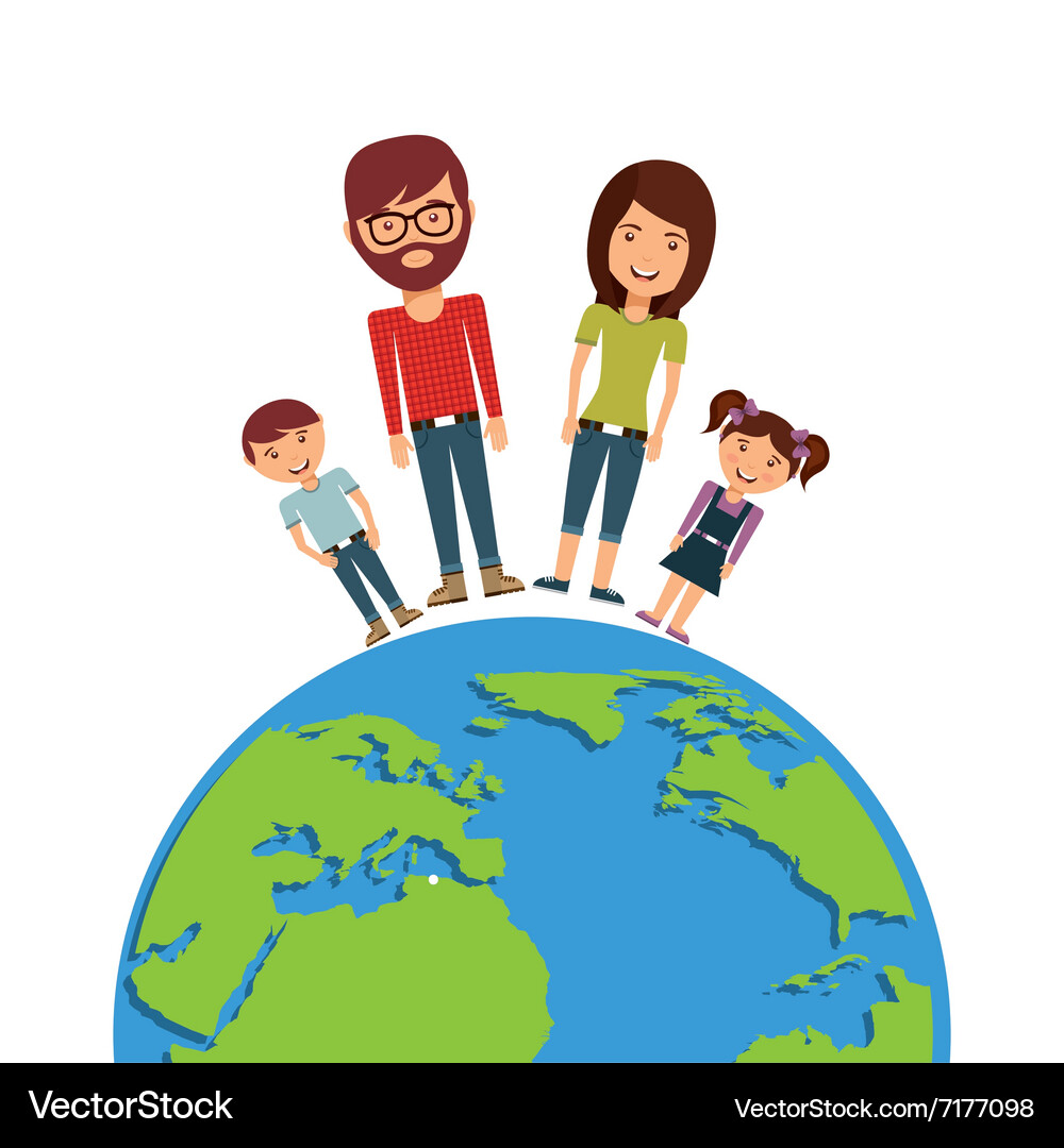 Happy family design Royalty Free Vector Image - VectorStock