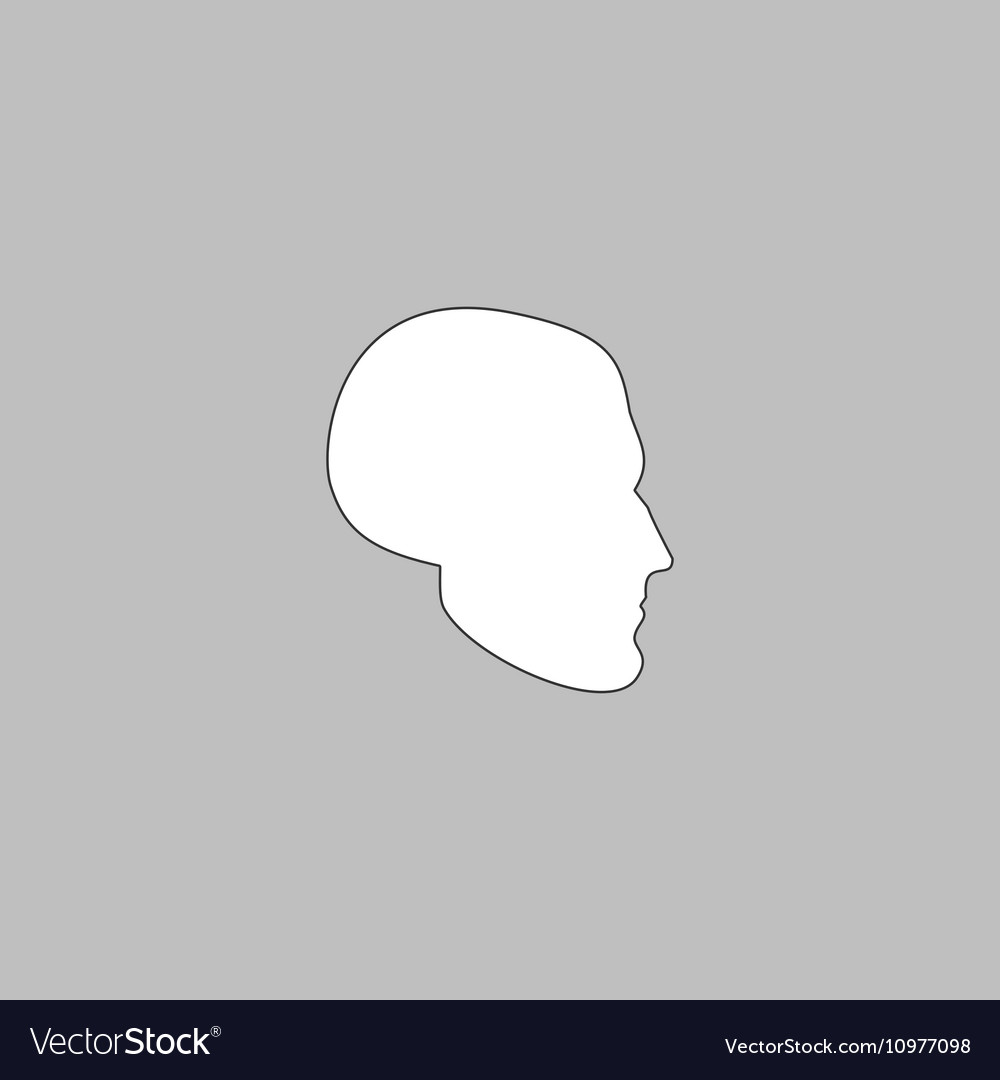 Head computer symbol Royalty Free Vector Image