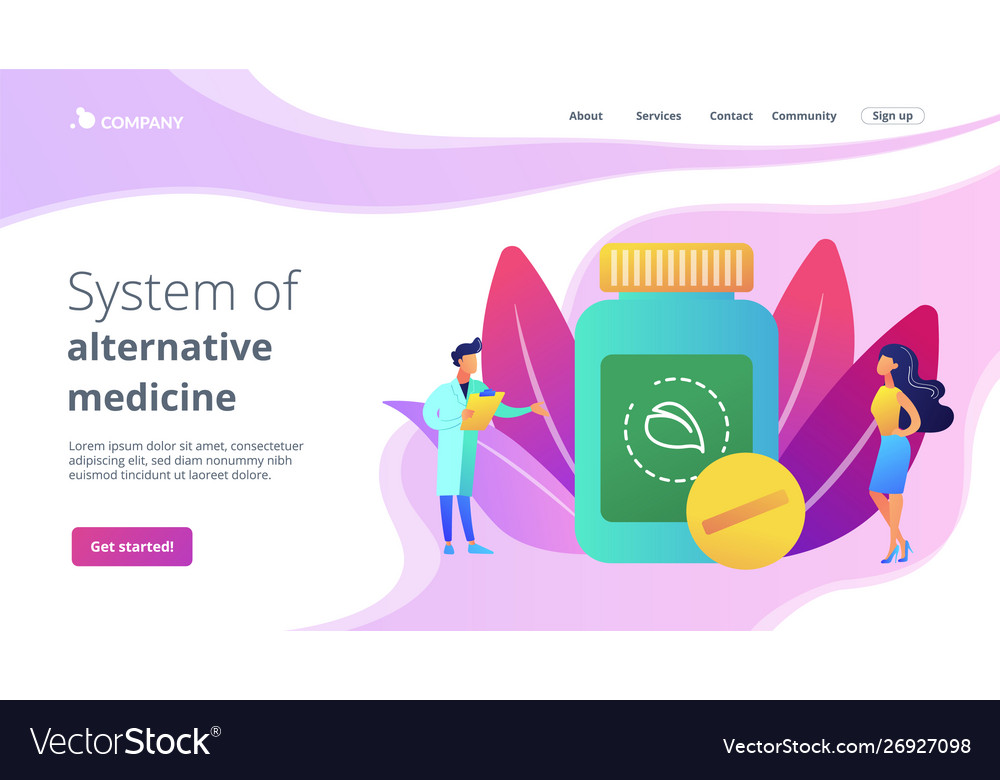 Homeopathy concept landing page Royalty Free Vector Image Homeopathy concept landing page Royalty Free Vector Image
