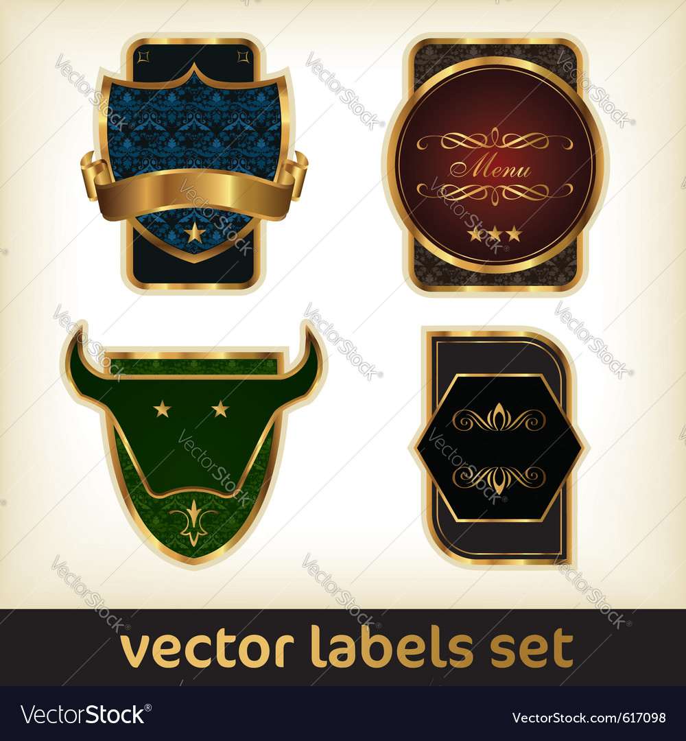Labels set Royalty Free Vector Image - VectorStock