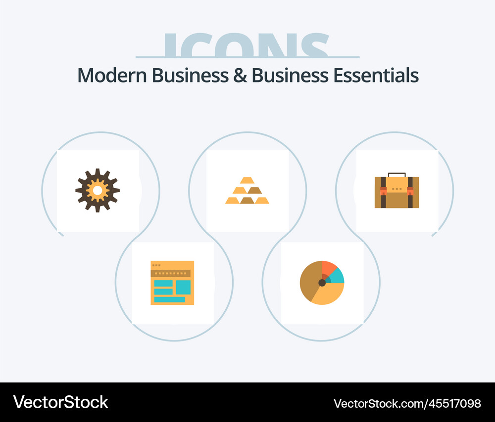 Modern business and business essentials flat icon Vector Image