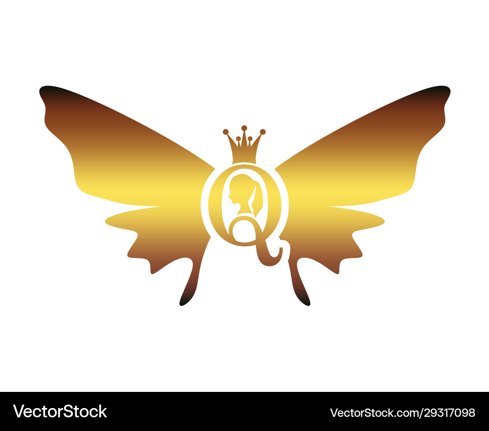 Vintage queen silhouette medieval profile Vector Image