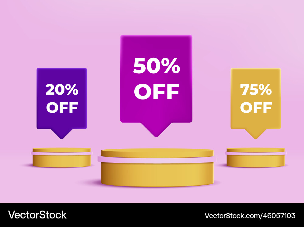 3d realistic render scene with product podium Vector Image