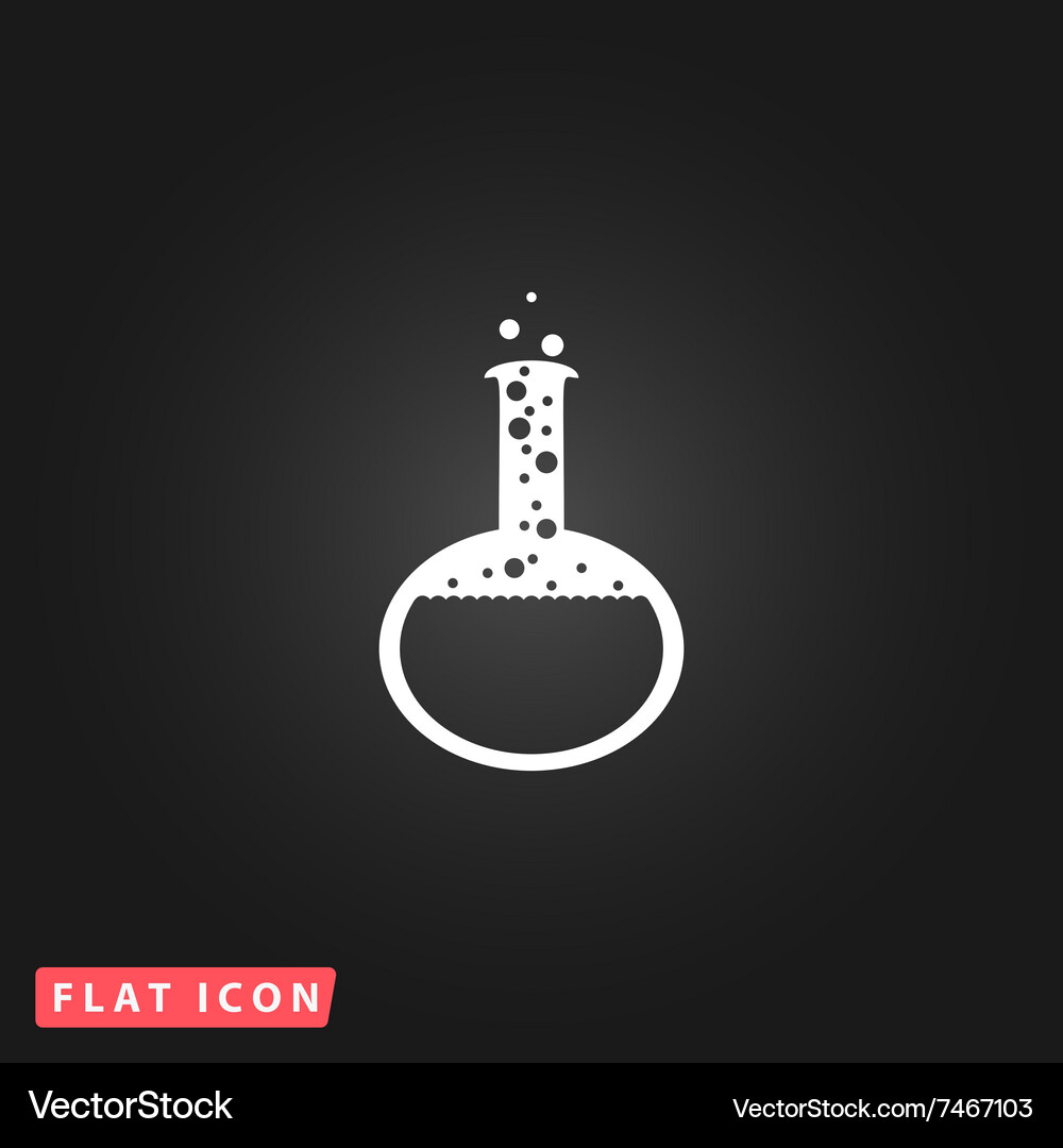 Chemistry icon bulb symbol with drops Royalty Free Vector