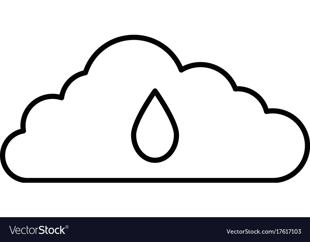 Cloud sky with drop Royalty Free Vector Image - VectorStock