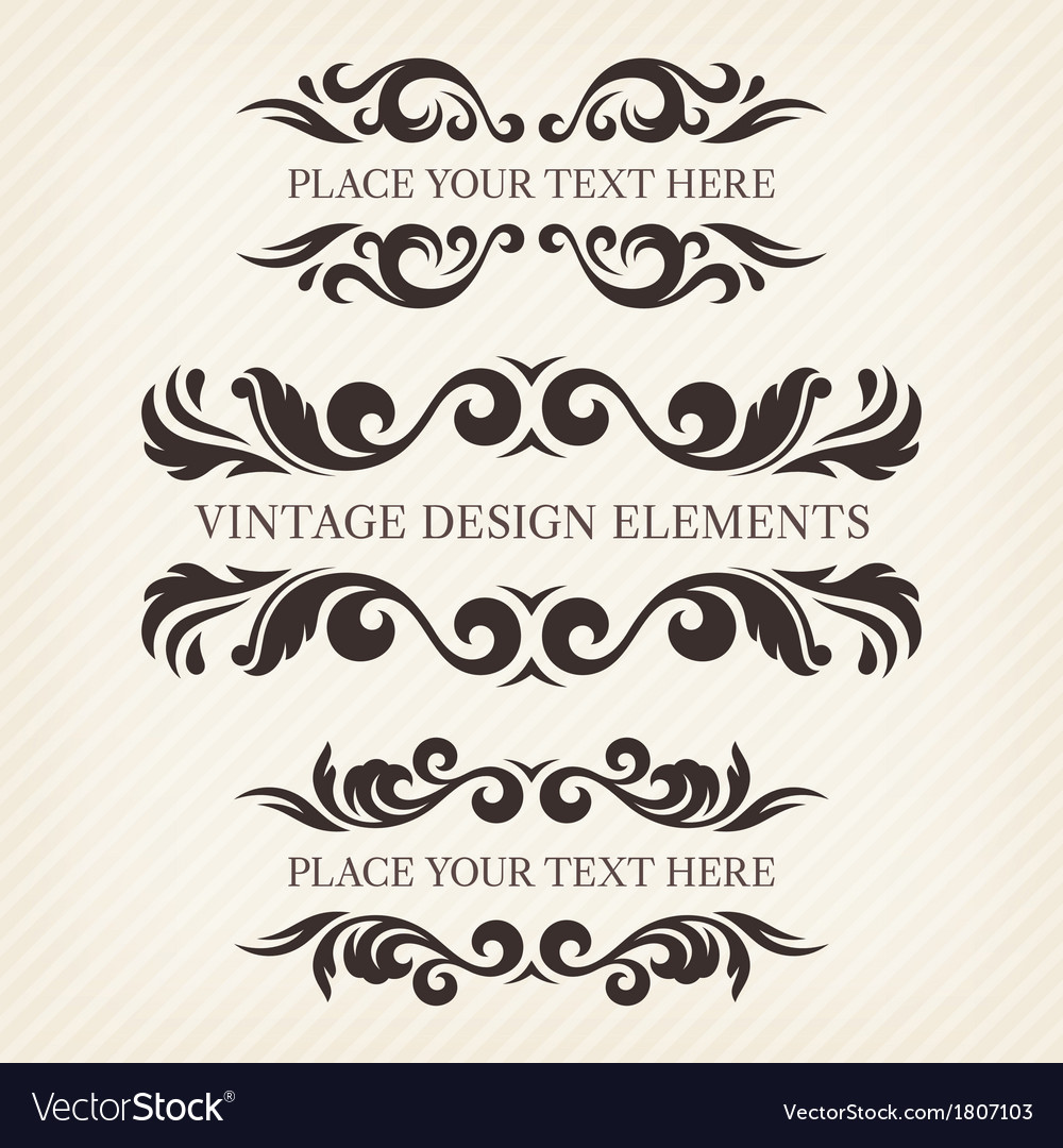 Design elements set 2 Royalty Free Vector Image