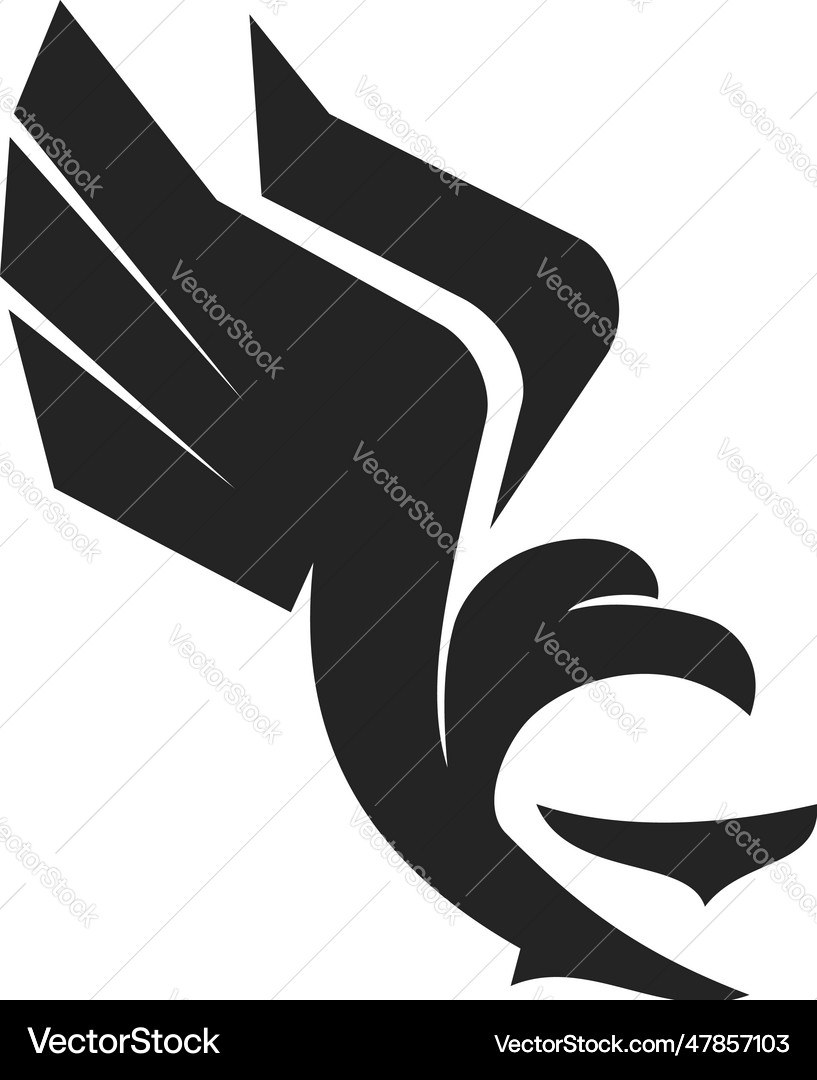 Falcon logo template icon brand identity isolated Vector Image