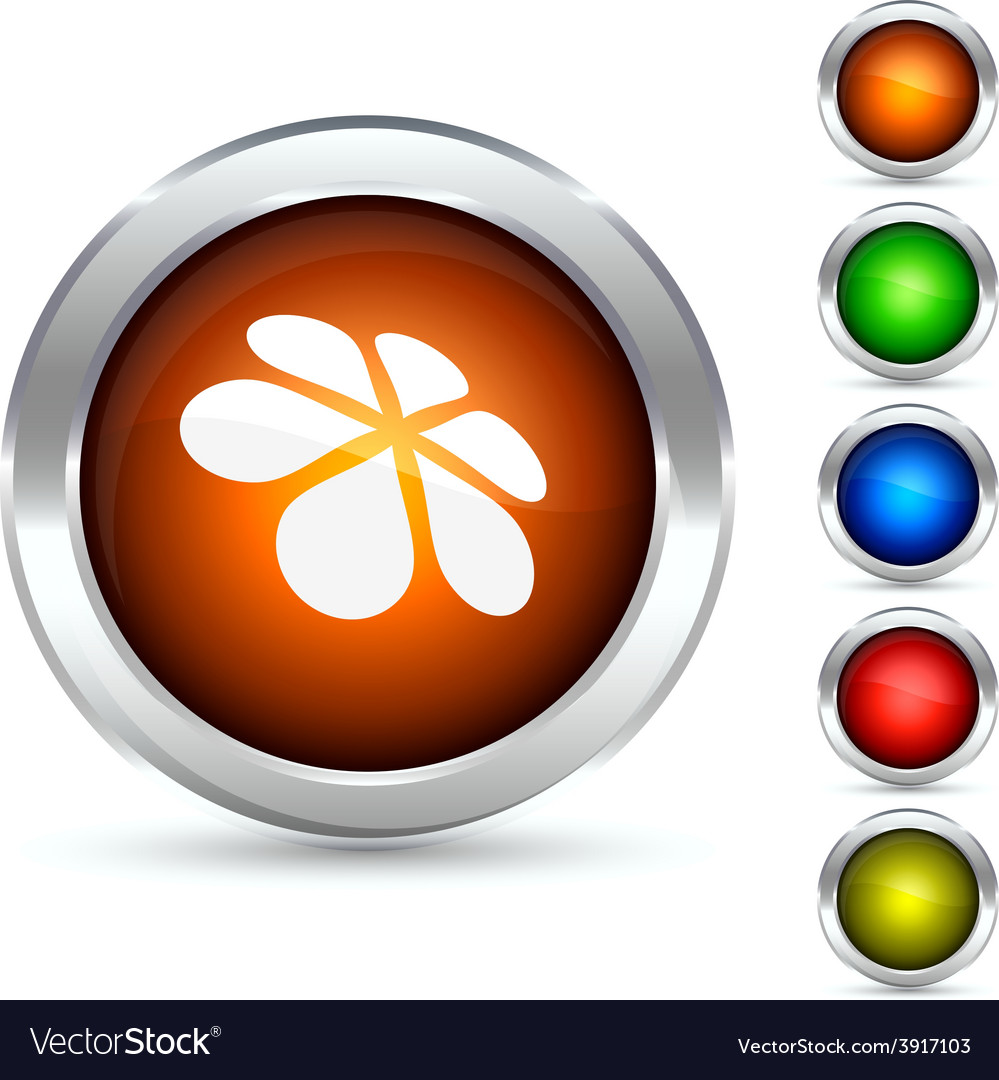 Flower button Royalty Free Vector Image - VectorStock