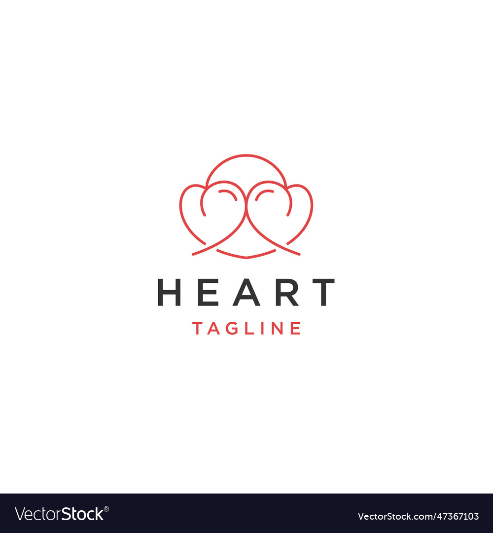 Heart logo Royalty Free Vector Image - VectorStock
