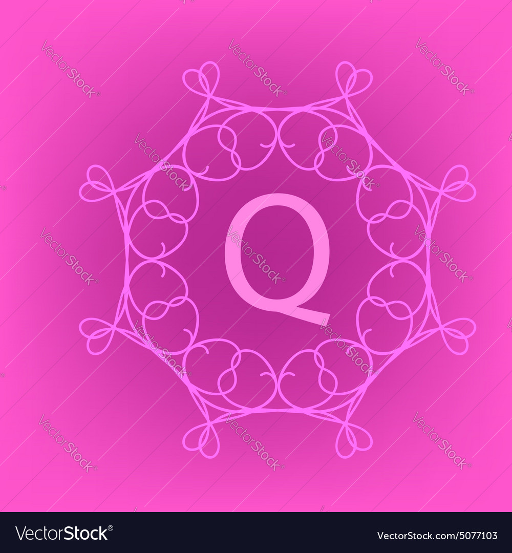 Monogram q Royalty Free Vector Image - VectorStock