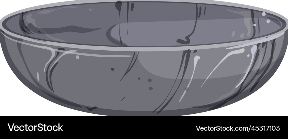 Natural marble bowl cartoon Royalty Free Vector Image