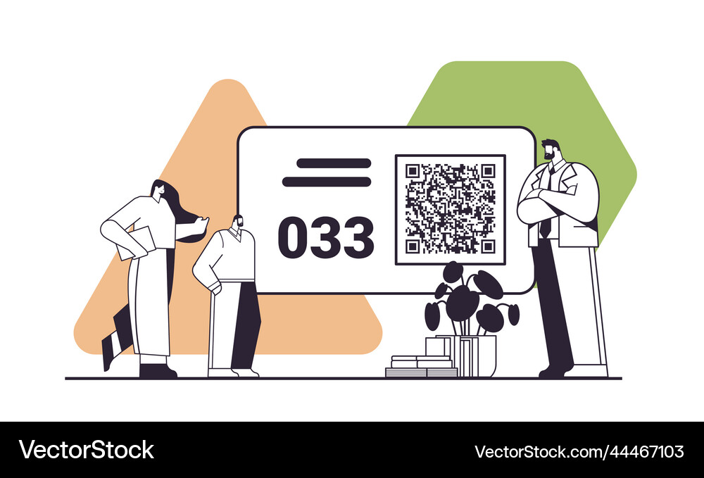 People looking at display number board in waiting Vector Image