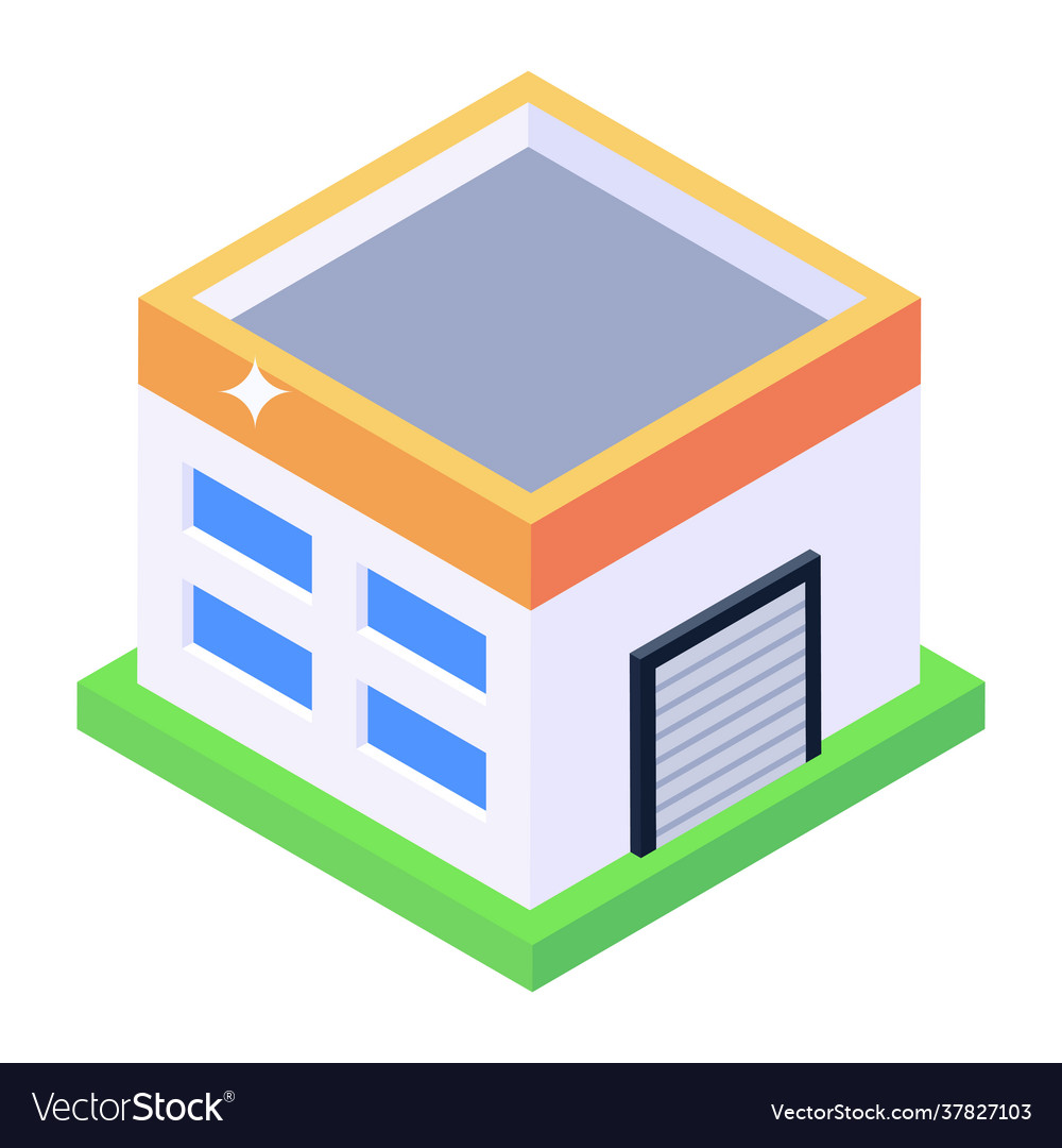 Storeroom building Royalty Free Vector Image - VectorStock