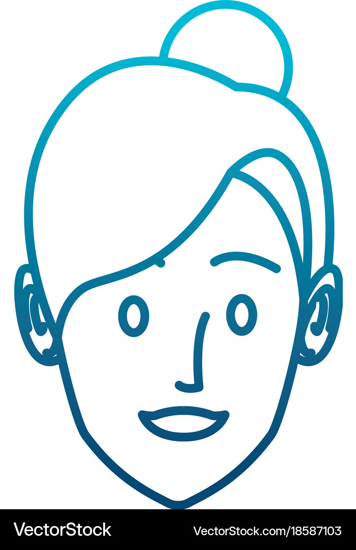 Woman face cartoon Royalty Free Vector Image - VectorStock