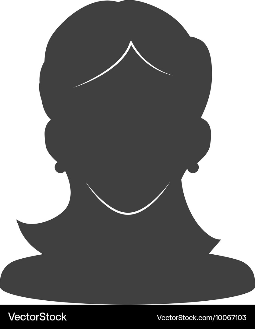 Woman icon human head design graphic Royalty Free Vector