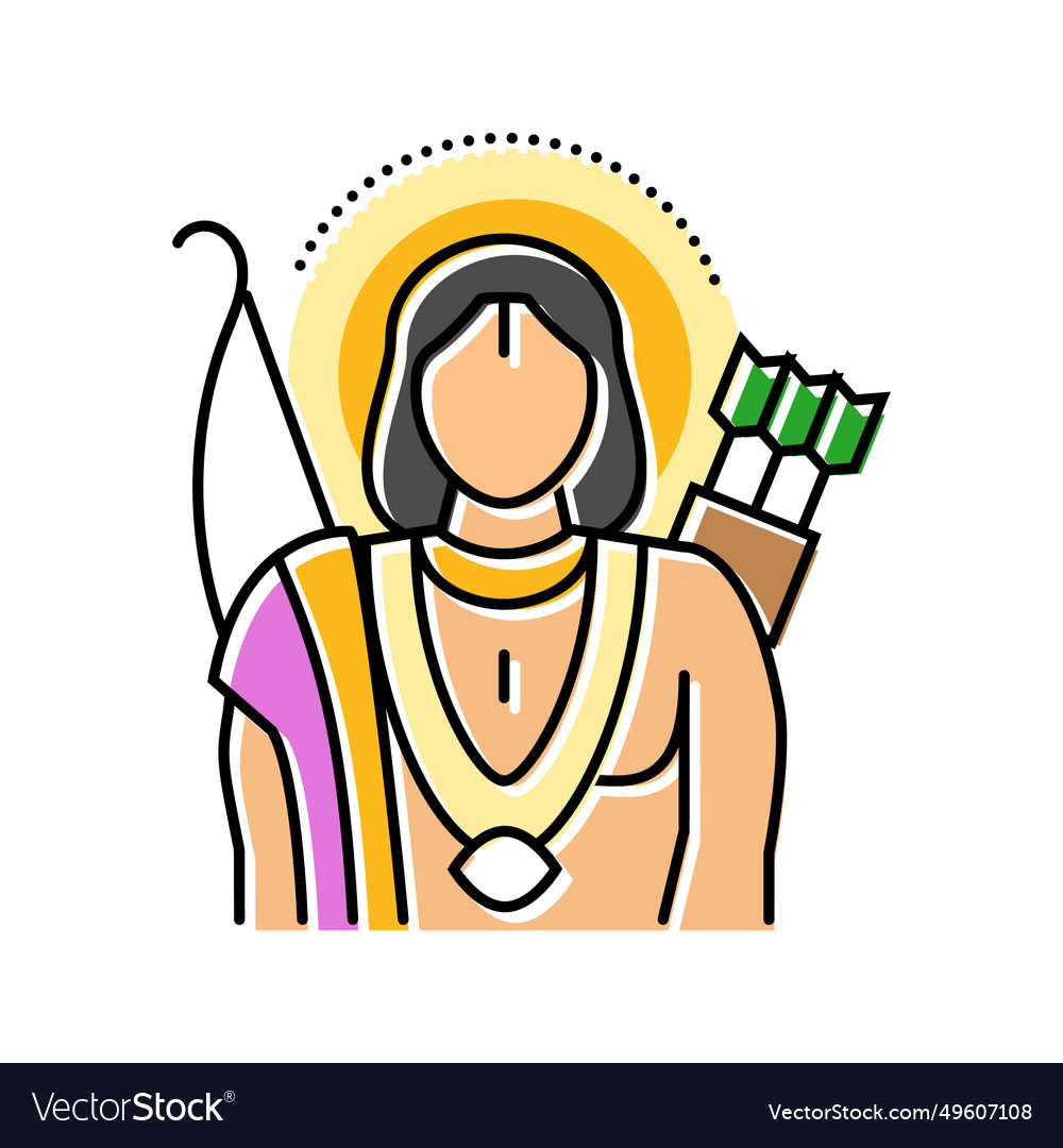 Ayyappan god indian color icon Royalty Free Vector Image Ayyappan god indian color icon Royalty Free Vector Image