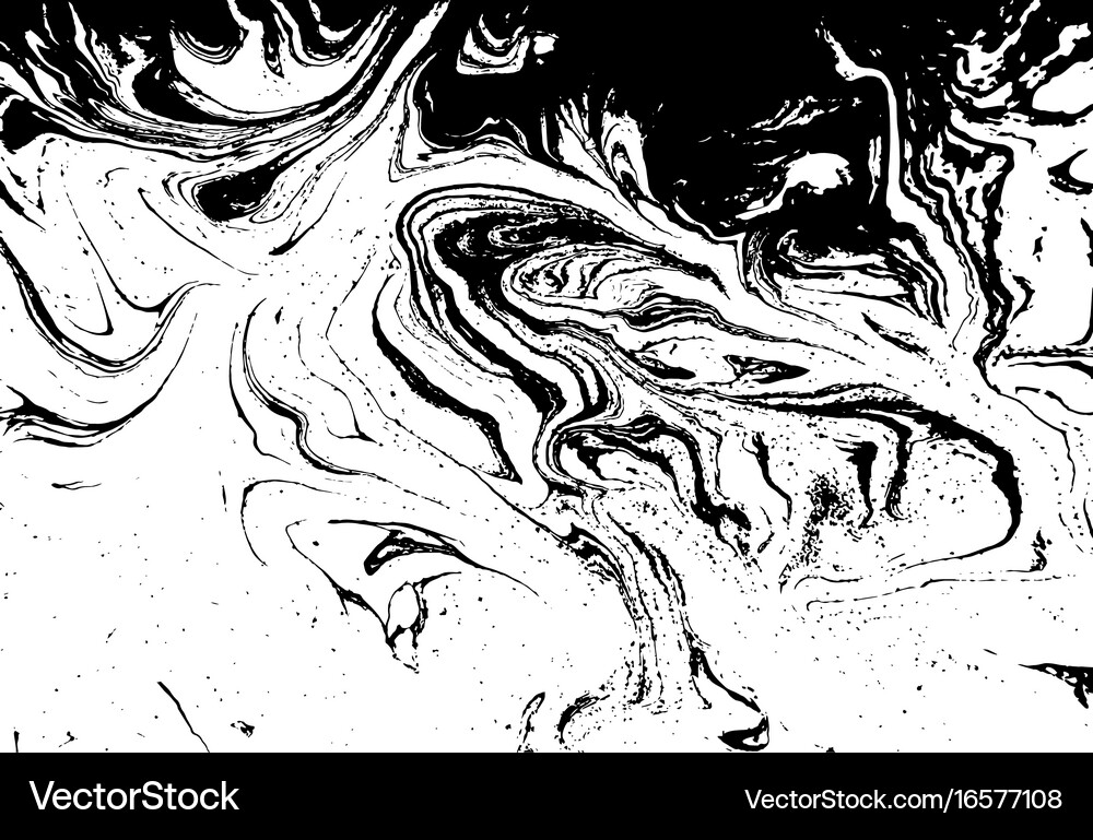 Black and white liquid texture watercolor hand Vector Image