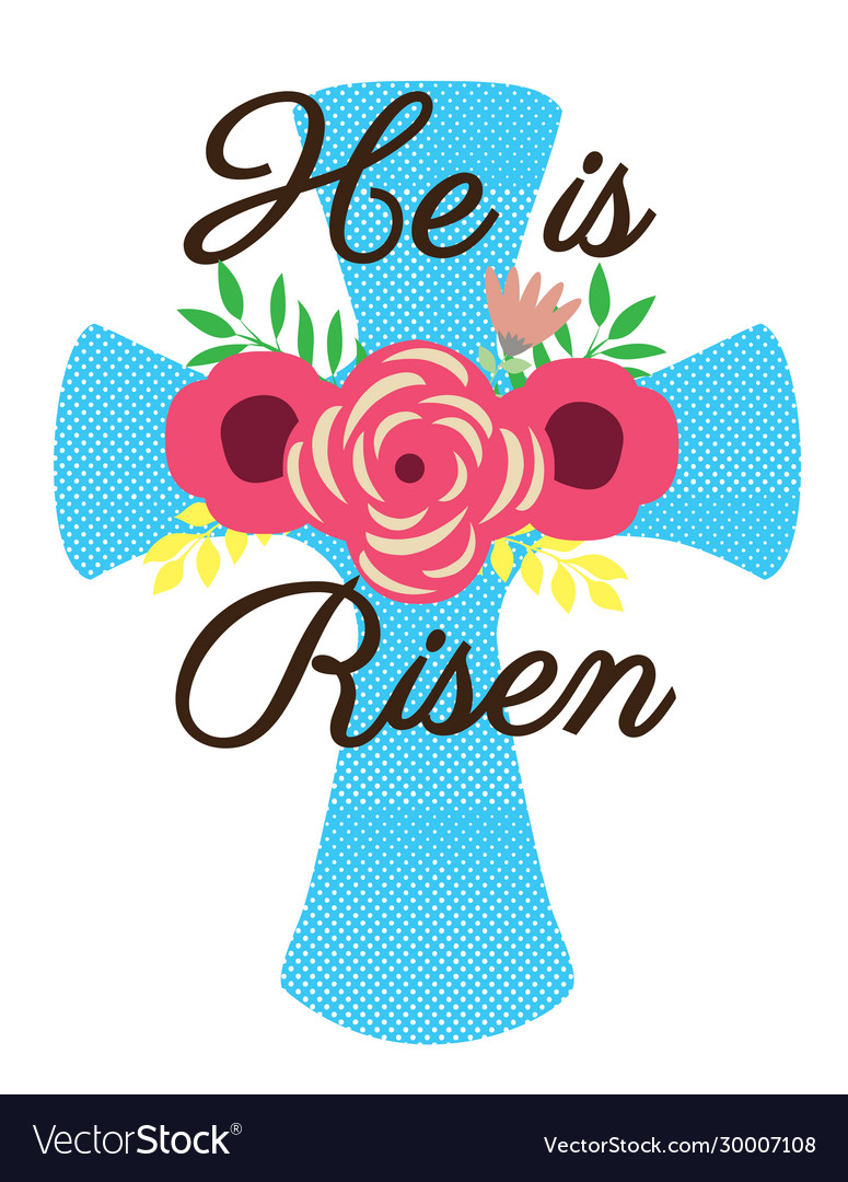 Easter cross Royalty Free Vector Image - VectorStock