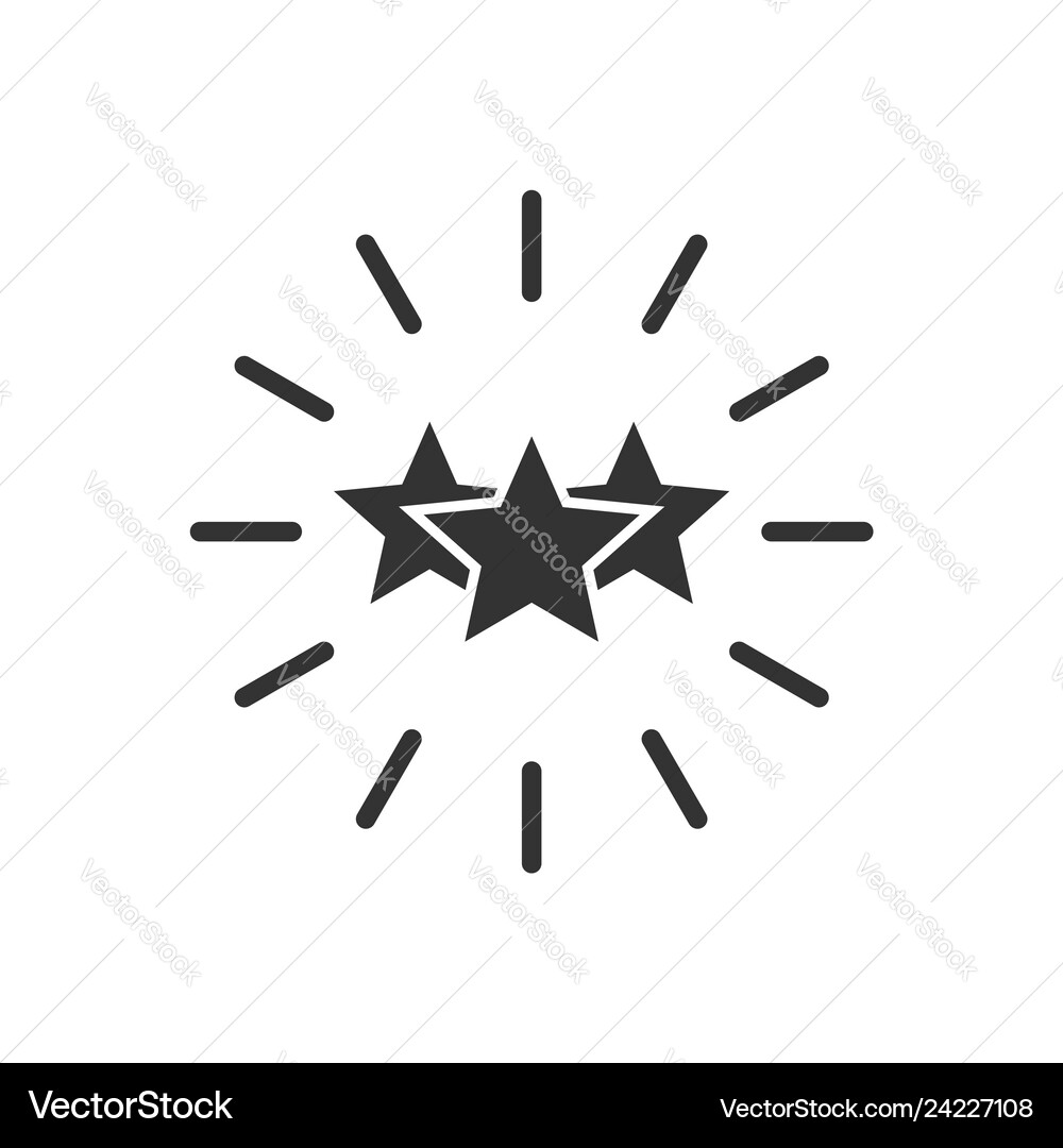 Excellence icon in flat style star ribbon Vector Image