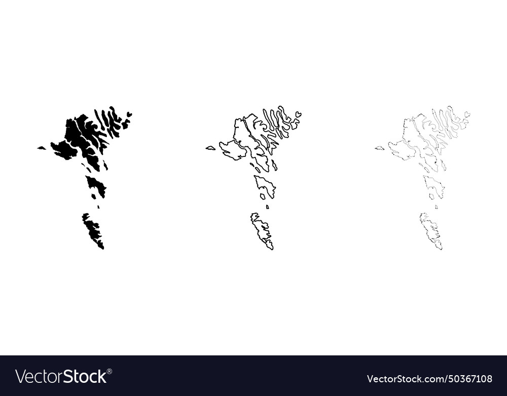 Faroe Islands Map Solid Silhouette Royalty Free Vector Image
