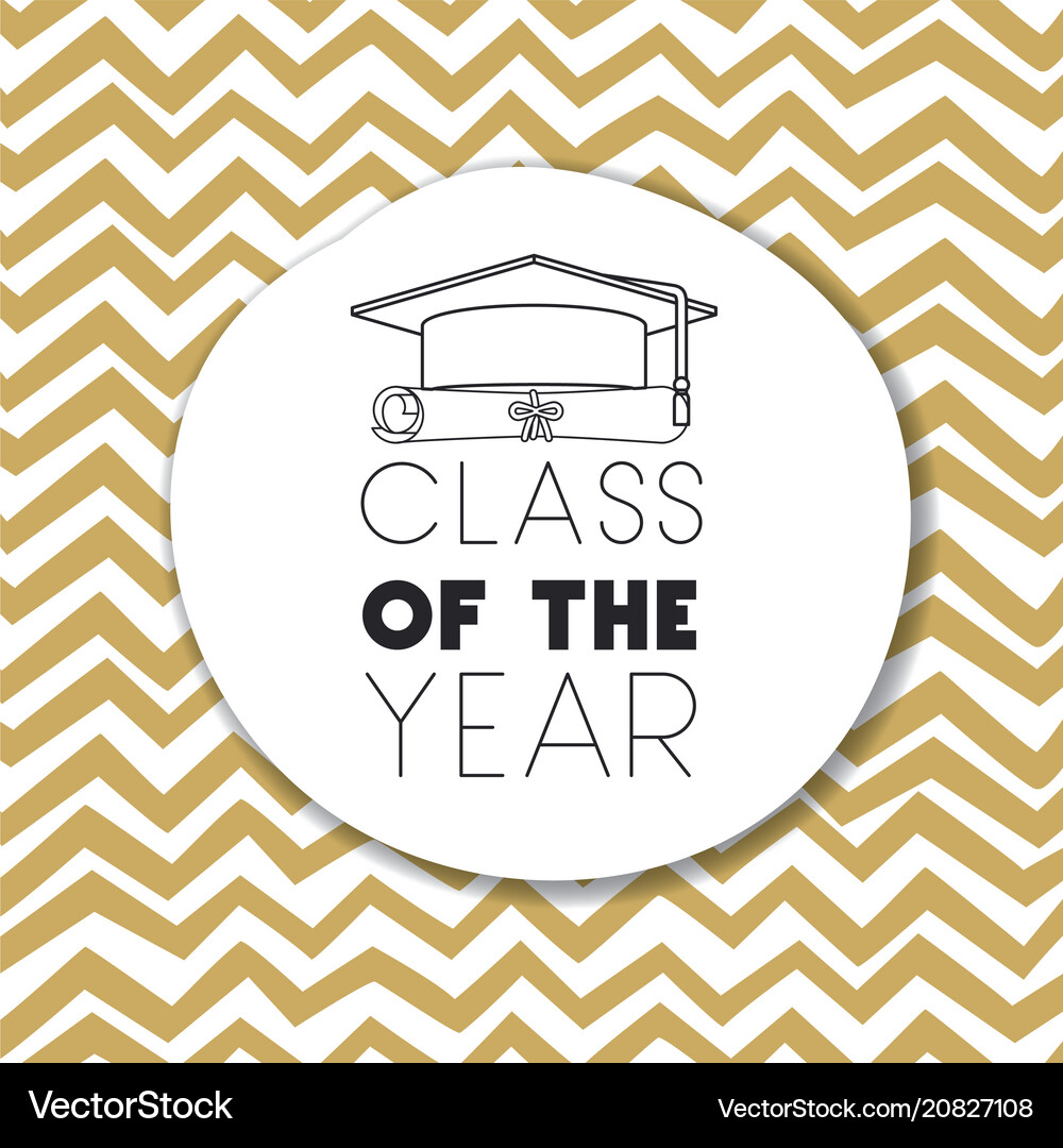 Graduating lettering card with hat and diploma Vector Image