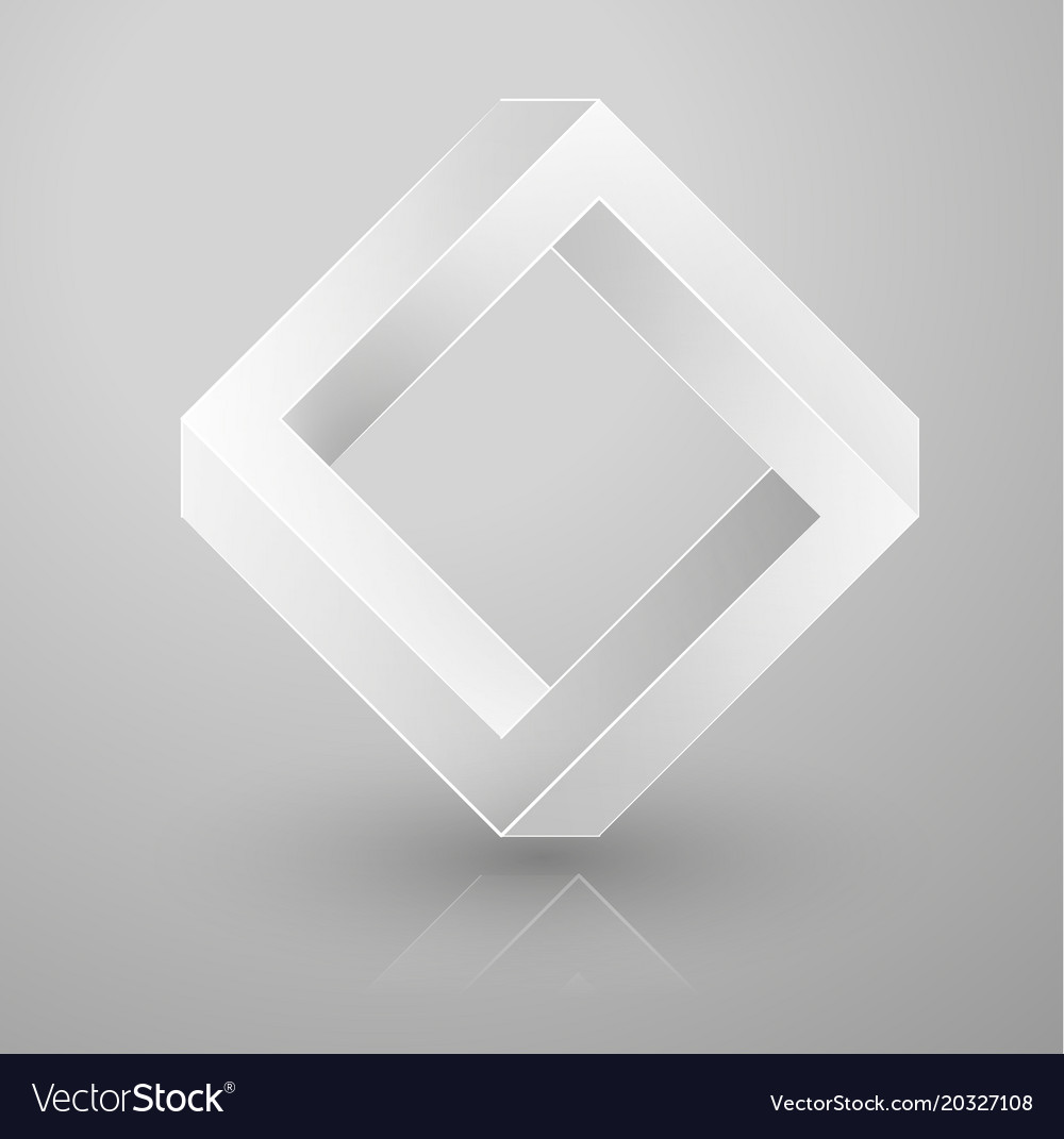 Impossible geometry optical Royalty Free Vector Image