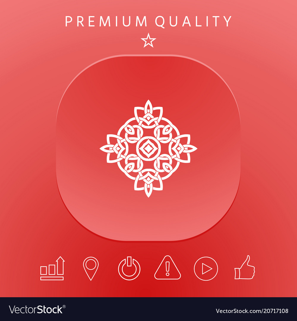 Logo geometric oriental arabic pattern element Vector Image