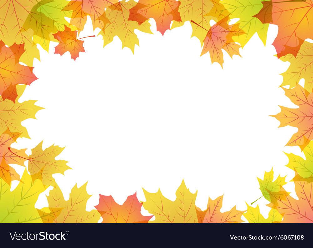 Maple leaves frame Royalty Free Vector Image - VectorStock