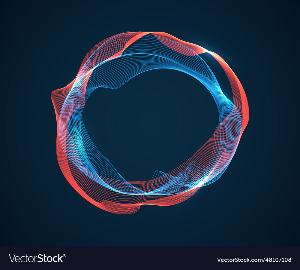 Music circle wave sound beat ripples emit waves Vector Image
