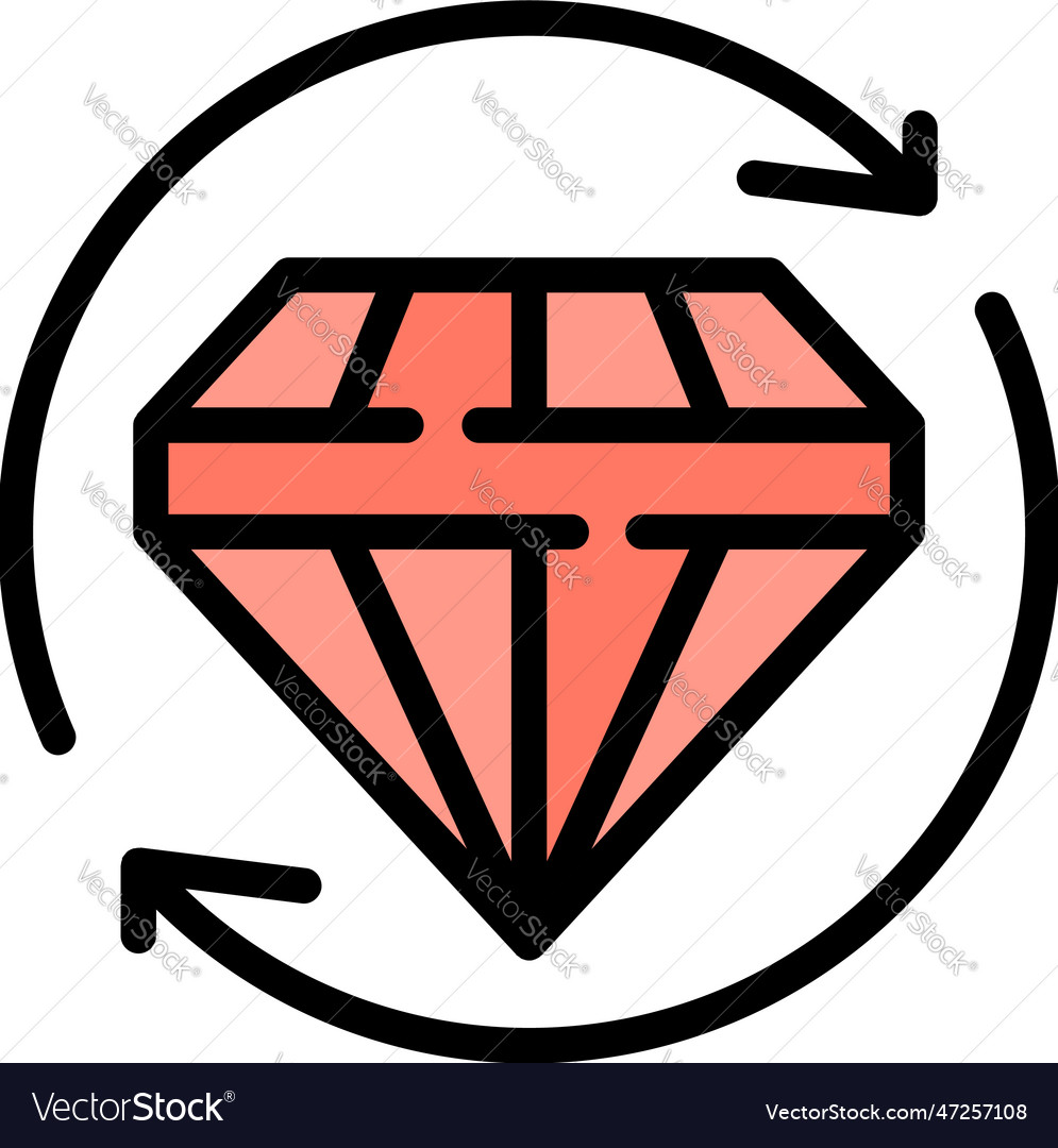 Realization process icon flat Royalty Free Vector Image