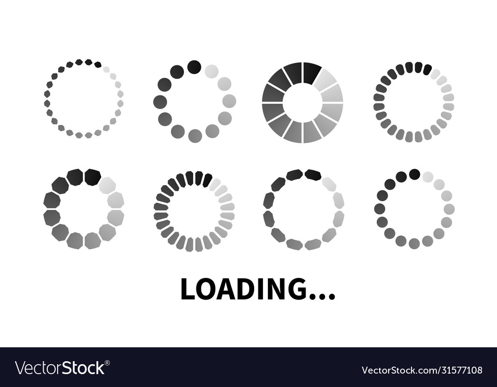 Set loading icon Royalty Free Vector Image - VectorStock