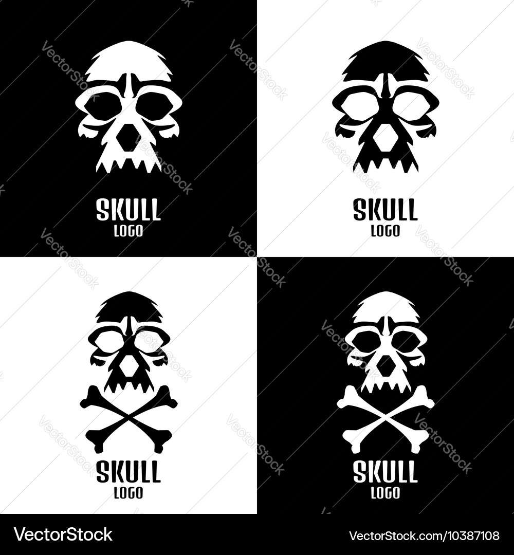 Skull Logo Collection - Human Skulls Royalty Free Vector
