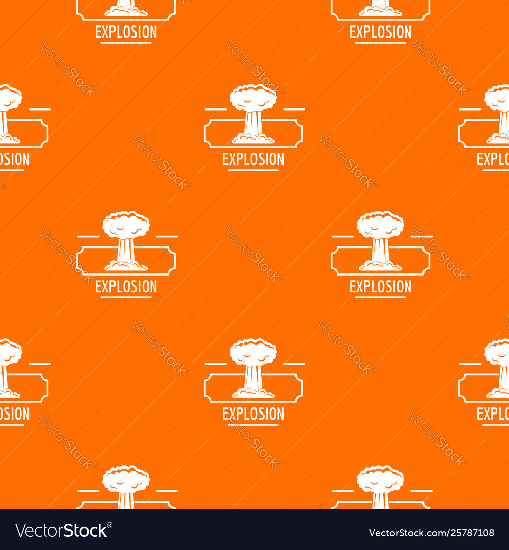 Smoke explosion pattern orange Royalty Free Vector Image