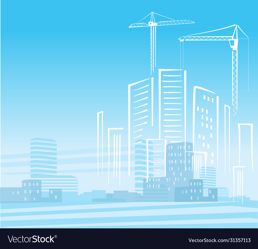 Abstract city development Royalty Free Vector Image