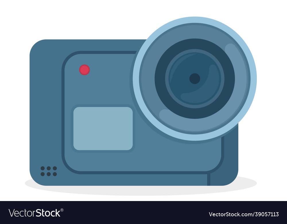 Action camera design digital object Royalty Free Vector