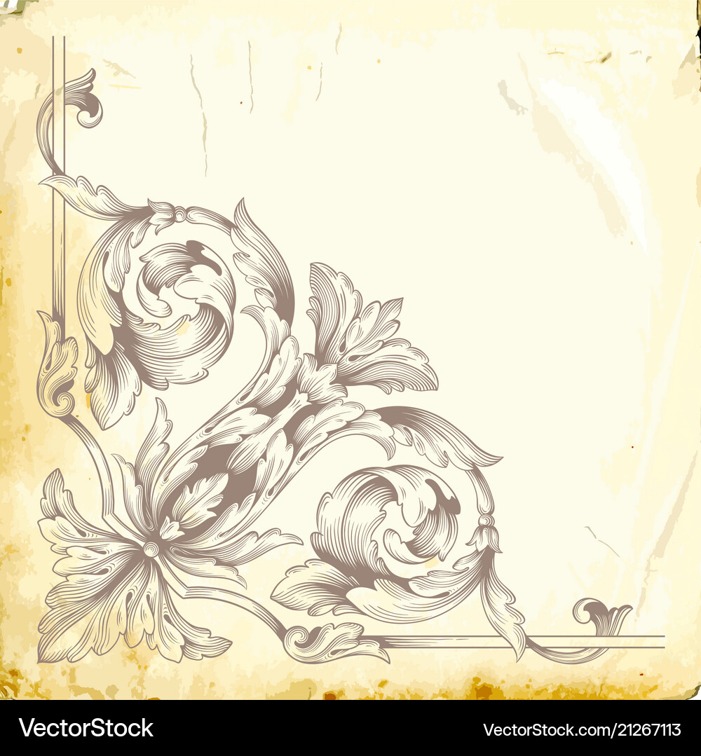 Baroque of vintage elements for design Royalty Free Vector