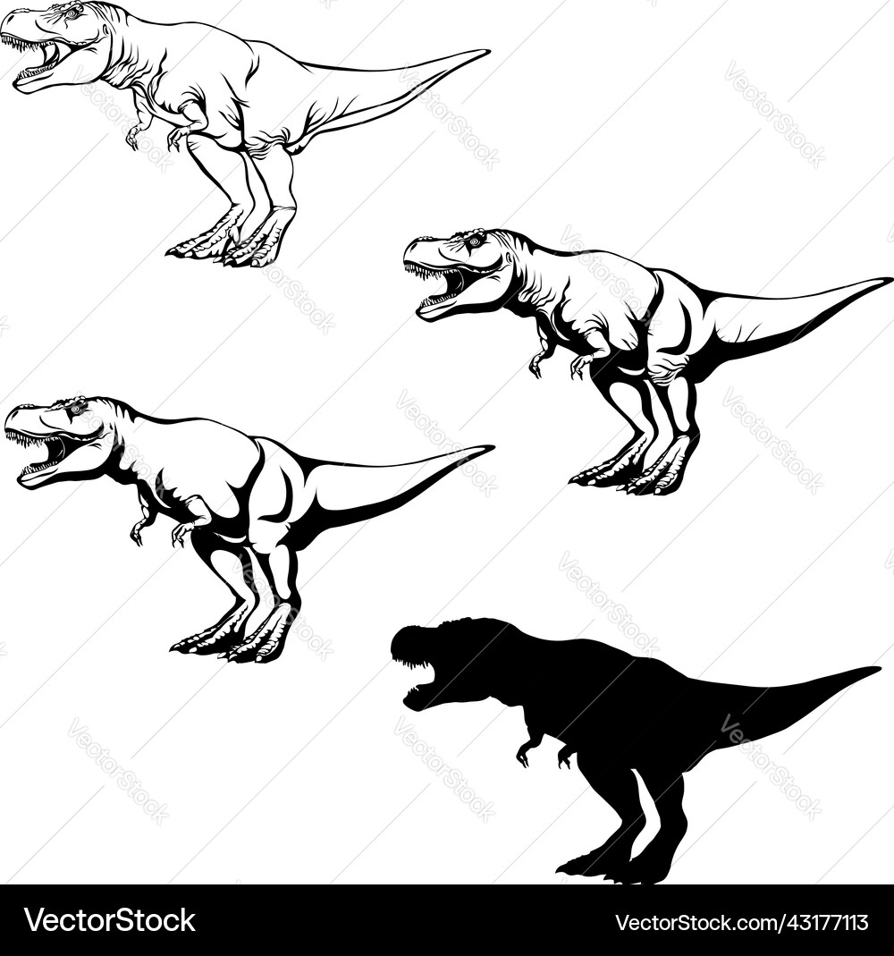 Dinosaur tyrannosaurus rex Royalty Free Vector Image