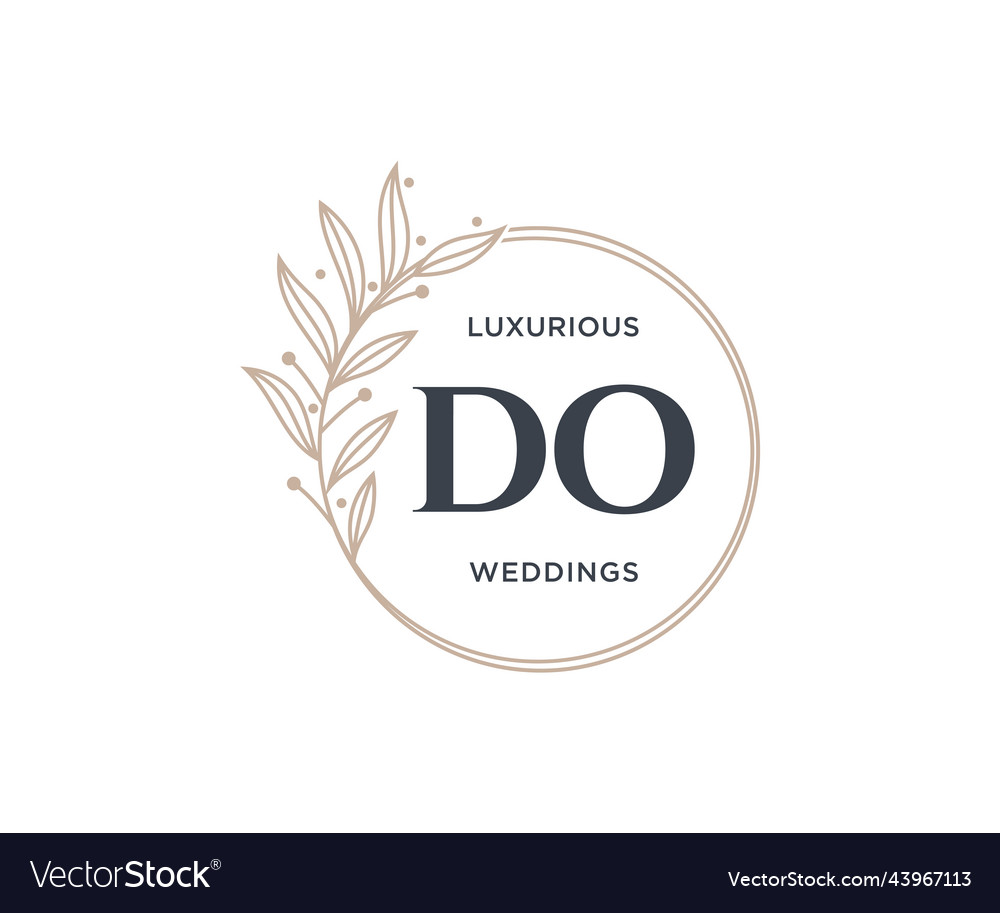Do initials letter wedding monogram logos Vector Image
