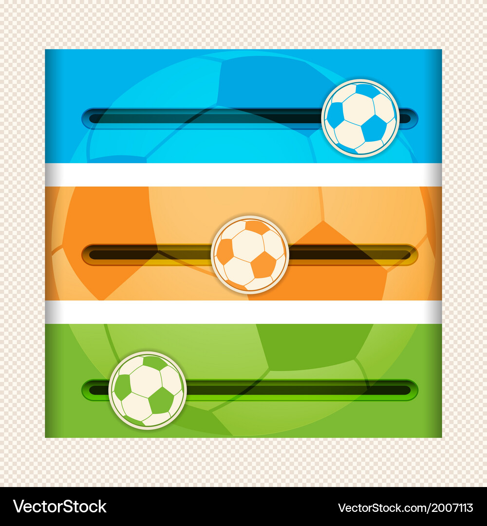 Football infographic sliders Royalty Free Vector Image