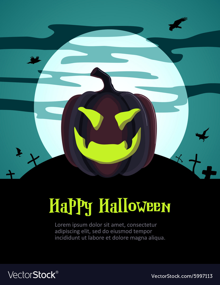Happy halloween poster Royalty Free Vector Image