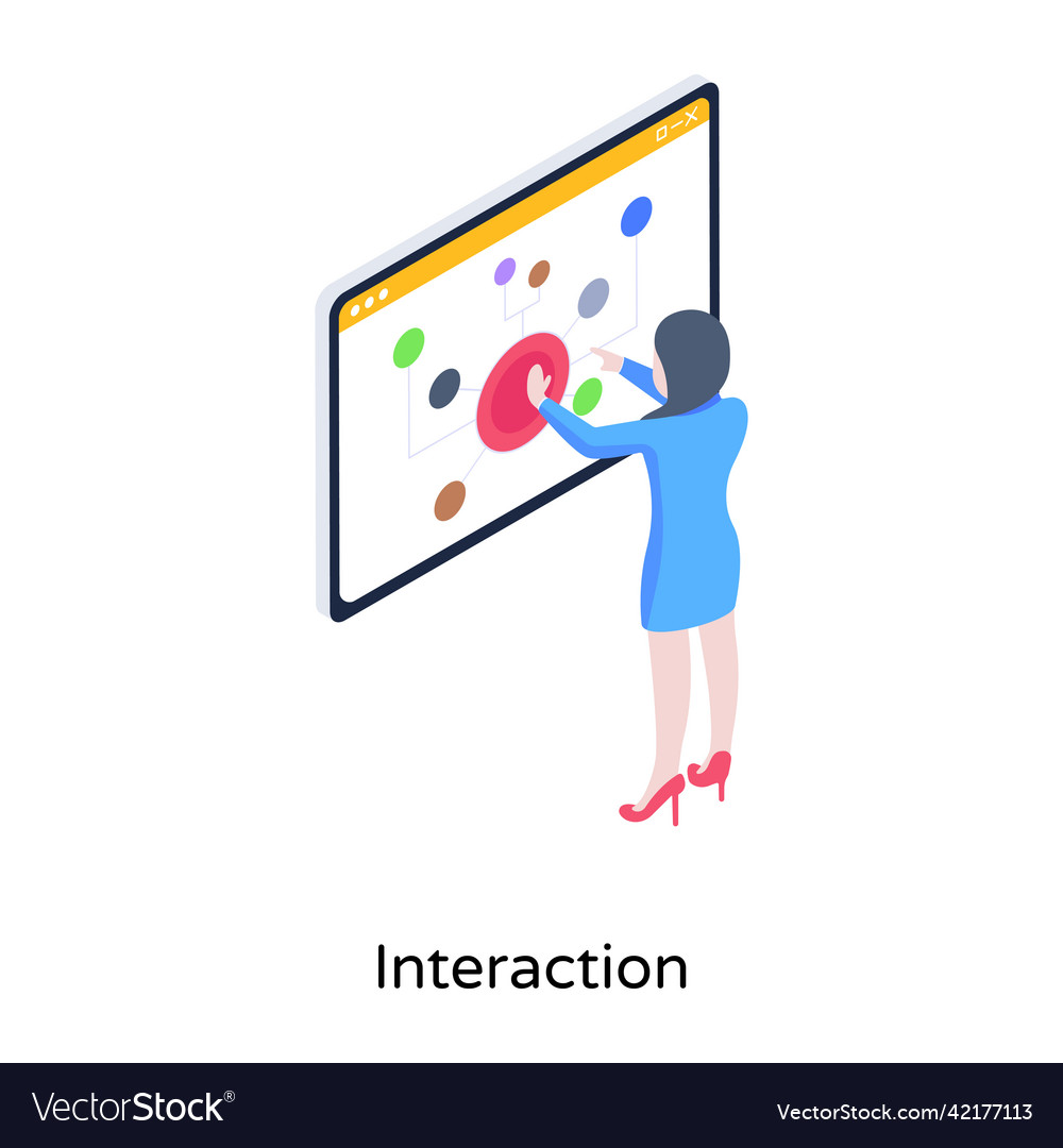 Interaction Royalty Free Vector Image - VectorStock