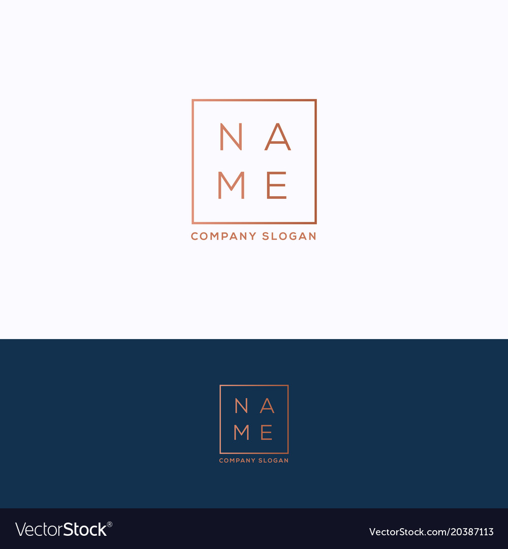 Name logo Royalty Free Vector Image - VectorStock