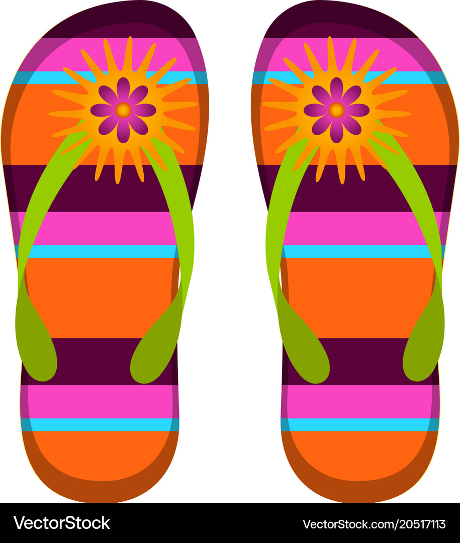 Pair of sandas Royalty Free Vector Image - VectorStock