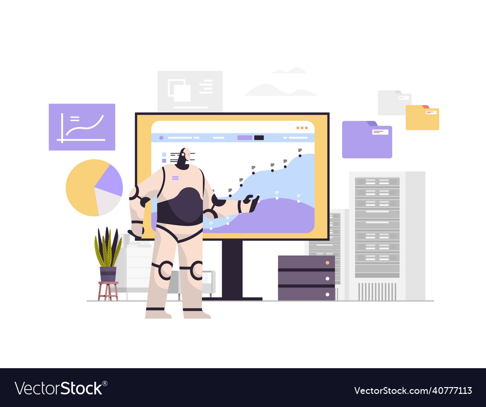Robot monitoring financial statistics data monitor Robot monitoring financial statistics data monitor