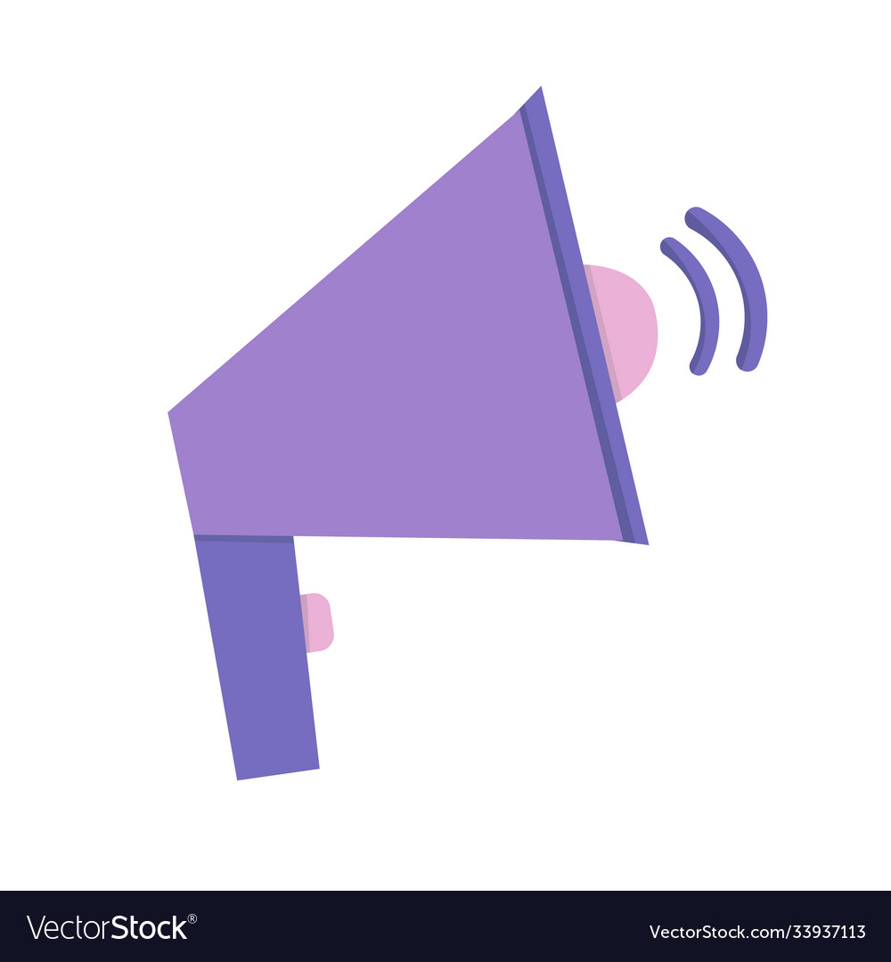 Simple loudspeaker flat Royalty Free Vector Image