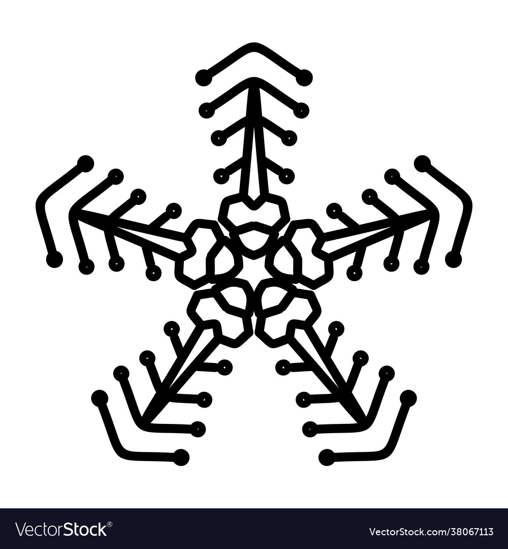 Snowflake Royalty Free Vector Image - VectorStock Snowflake Royalty Free Vector Image - VectorStock