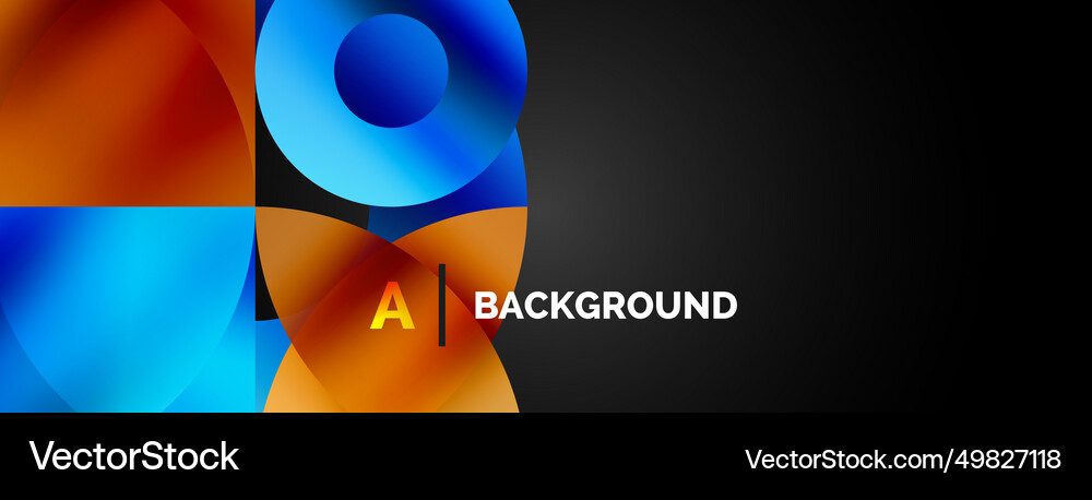 Abstract round geometric shapes with gradients Vector Image