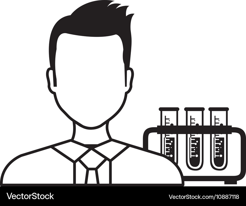 Avatar man laboratory doctor Royalty Free Vector Image